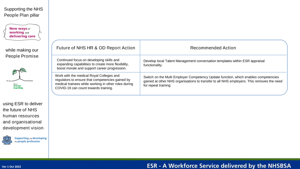 Browse Content - ESR Hub - NHS Electronic Staff Record