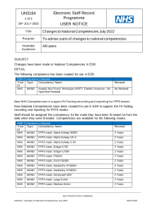 Browse Content - ESR Hub - NHS Electronic Staff Record