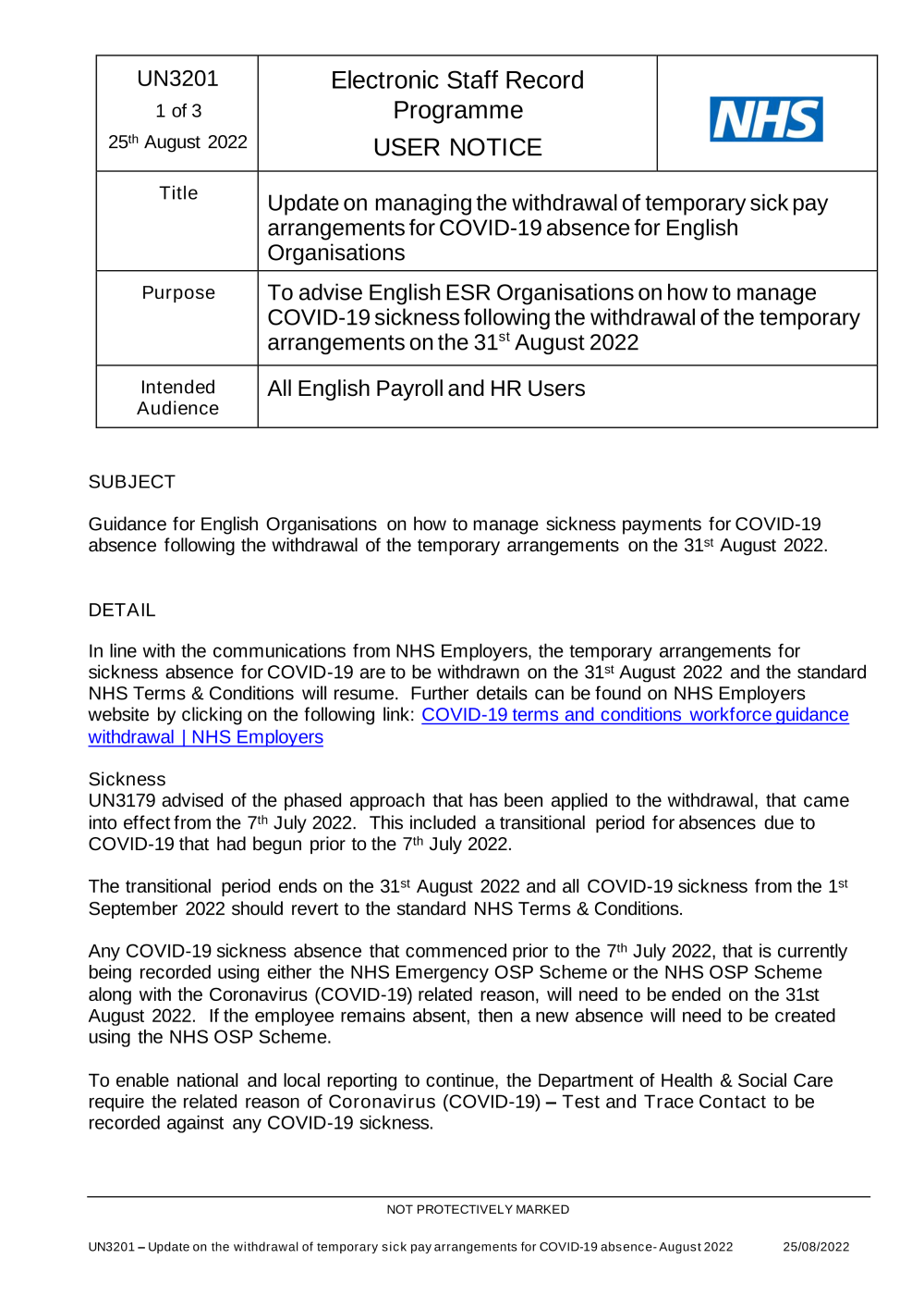 Browse Content - ESR Hub - NHS Electronic Staff Record