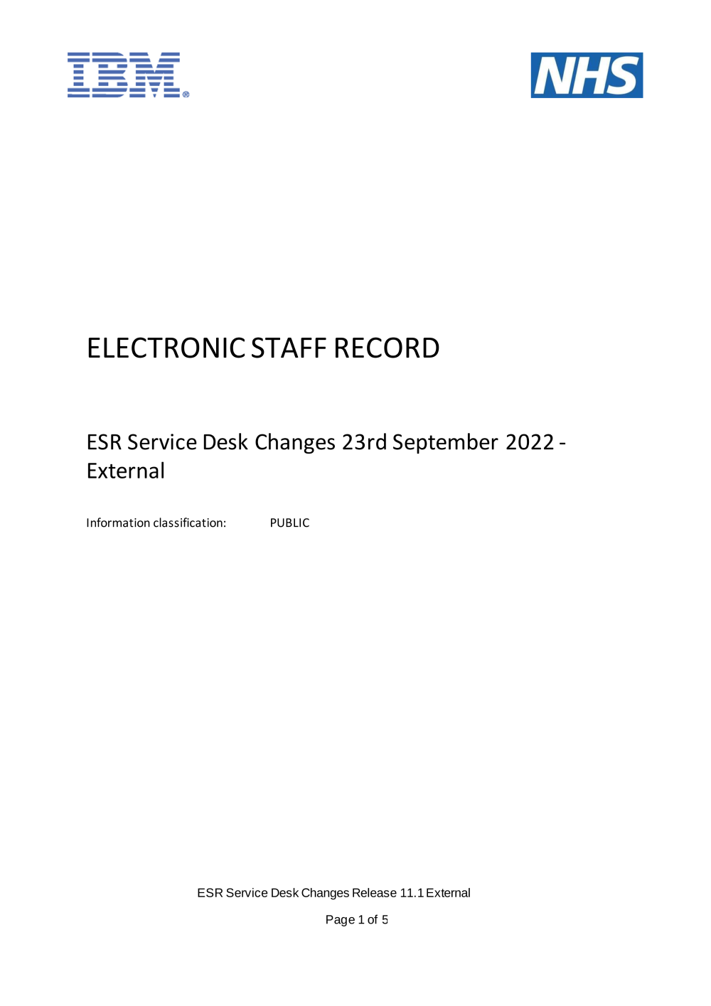 Browse Content - ESR Hub - NHS Electronic Staff Record