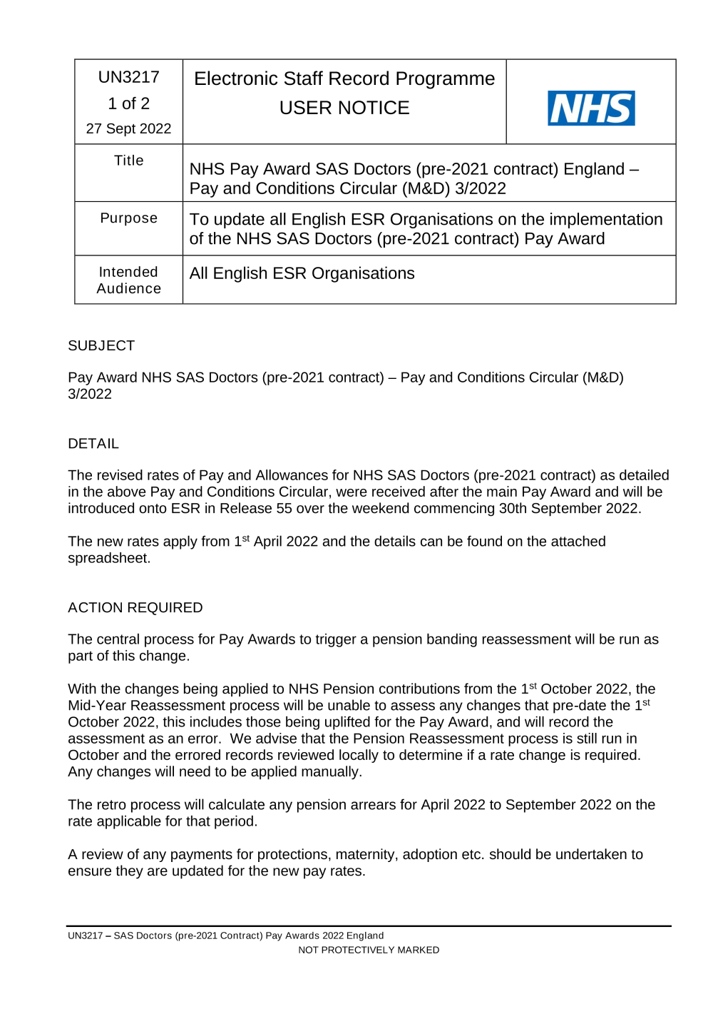 Browse Content - ESR Hub - NHS Electronic Staff Record