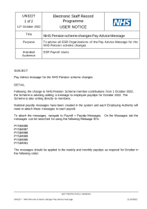 Browse Content - ESR Hub - NHS Electronic Staff Record