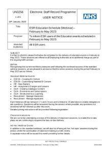 Browse Content - ESR Hub - NHS Electronic Staff Record