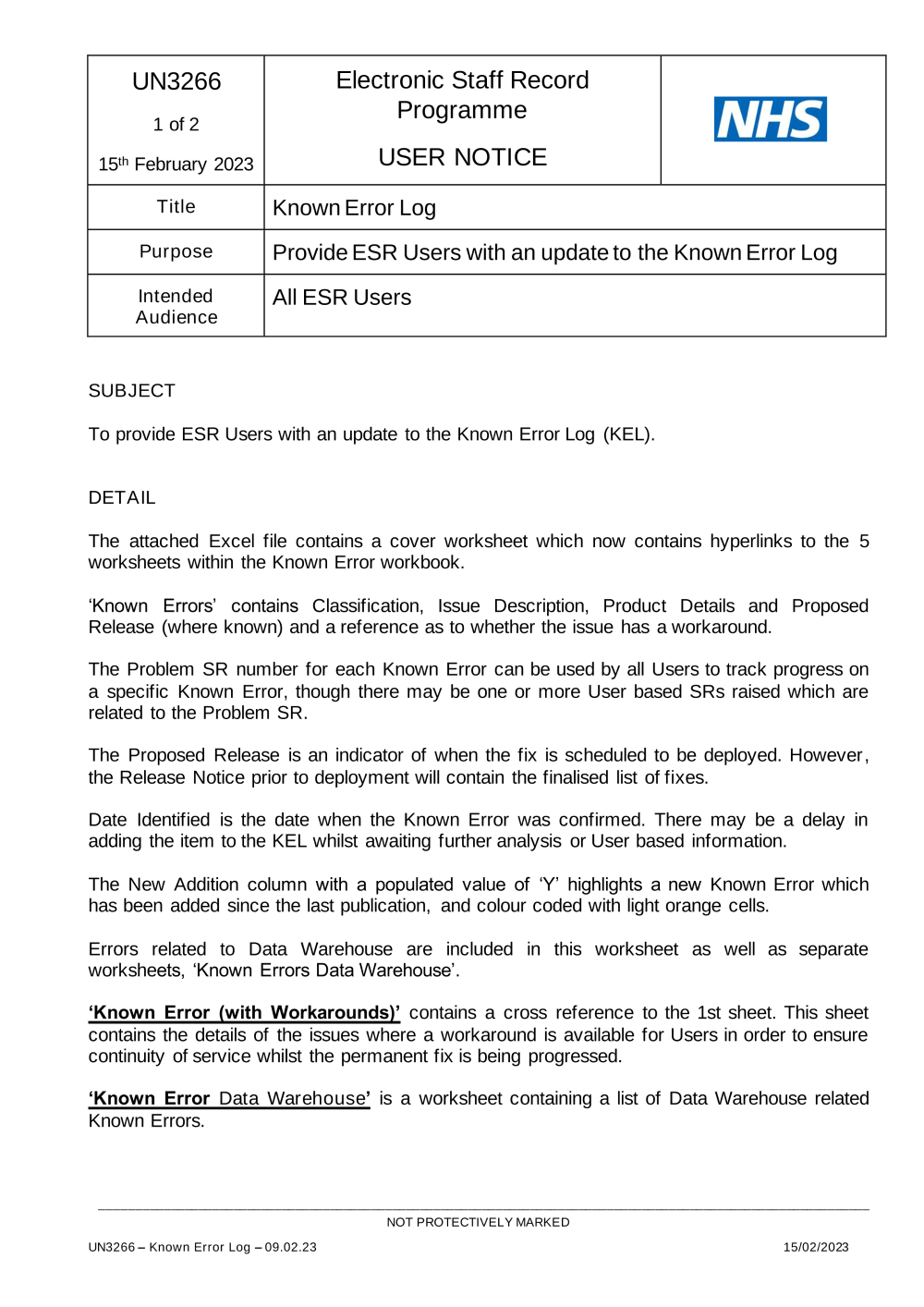 Browse Content - ESR Hub - NHS Electronic Staff Record