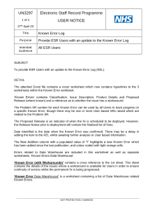 Browse Content - ESR Hub - NHS Electronic Staff Record