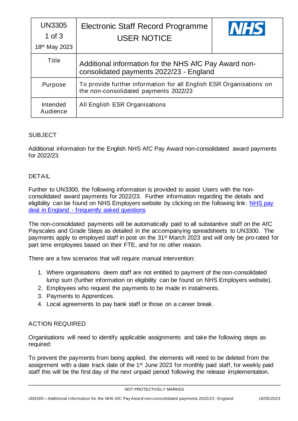 Browse Content - ESR Hub - NHS Electronic Staff Record