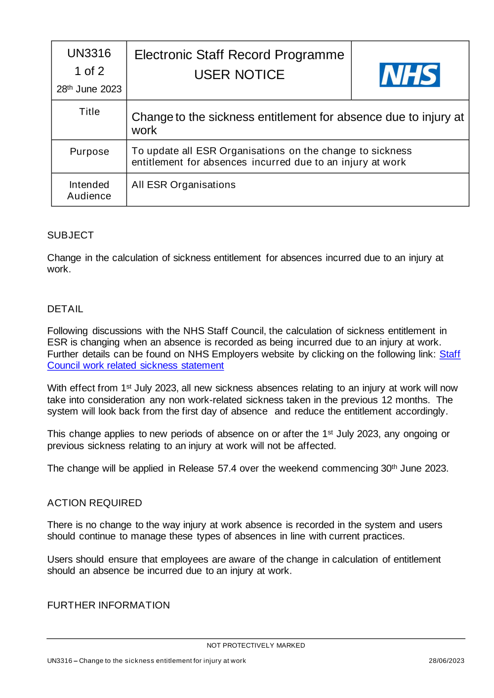 Browse Content - ESR Hub - NHS Electronic Staff Record