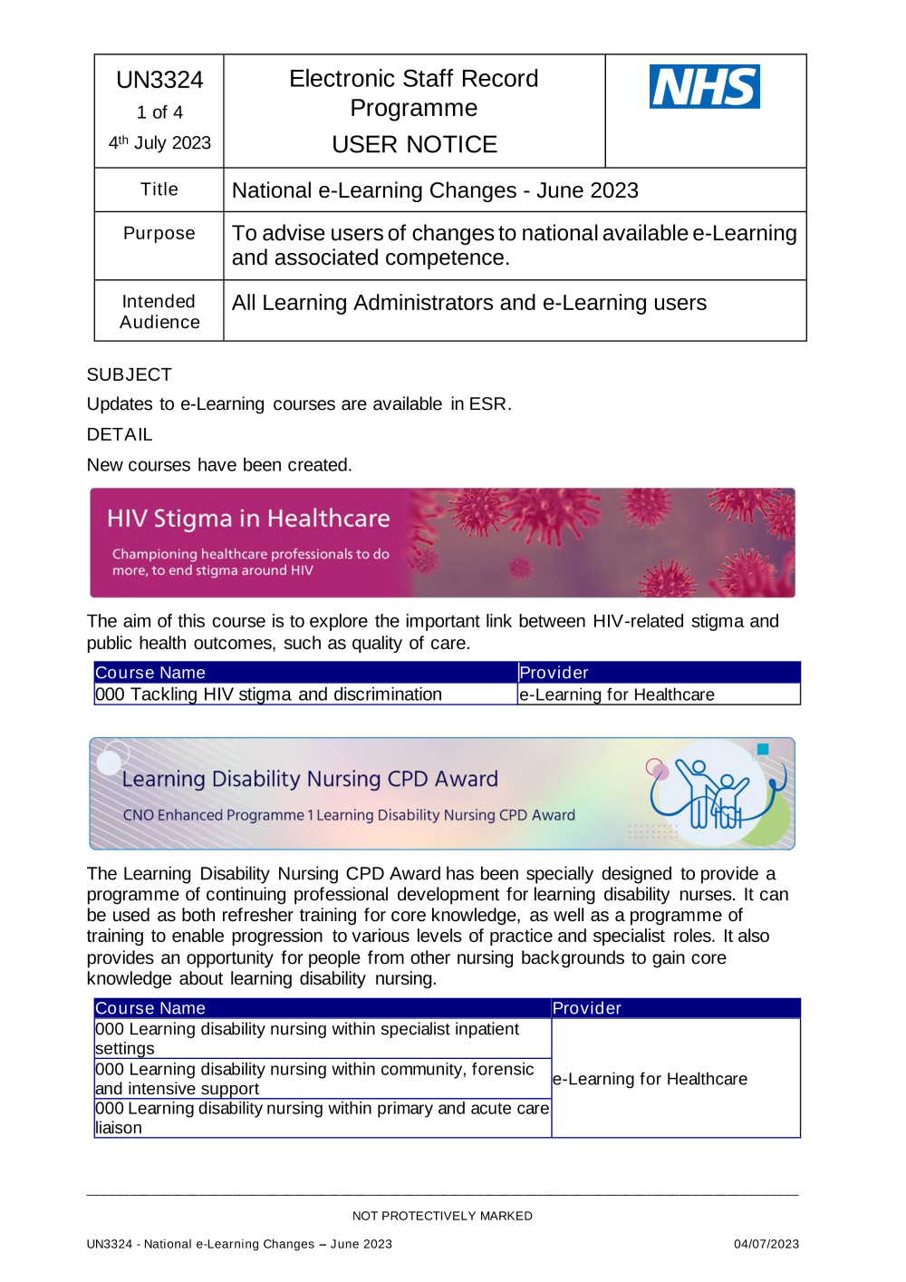 Browse Content - ESR Hub - NHS Electronic Staff Record
