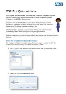Browse Content - ESR Hub - NHS Electronic Staff Record