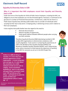 Browse Content - ESR Hub - NHS Electronic Staff Record