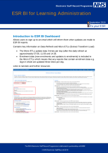 Browse Content - ESR Hub - NHS Electronic Staff Record