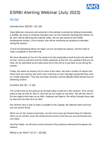 Browse Content - ESR Hub - NHS Electronic Staff Record