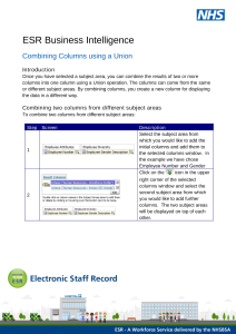 Browse Content - ESR Hub - NHS Electronic Staff Record