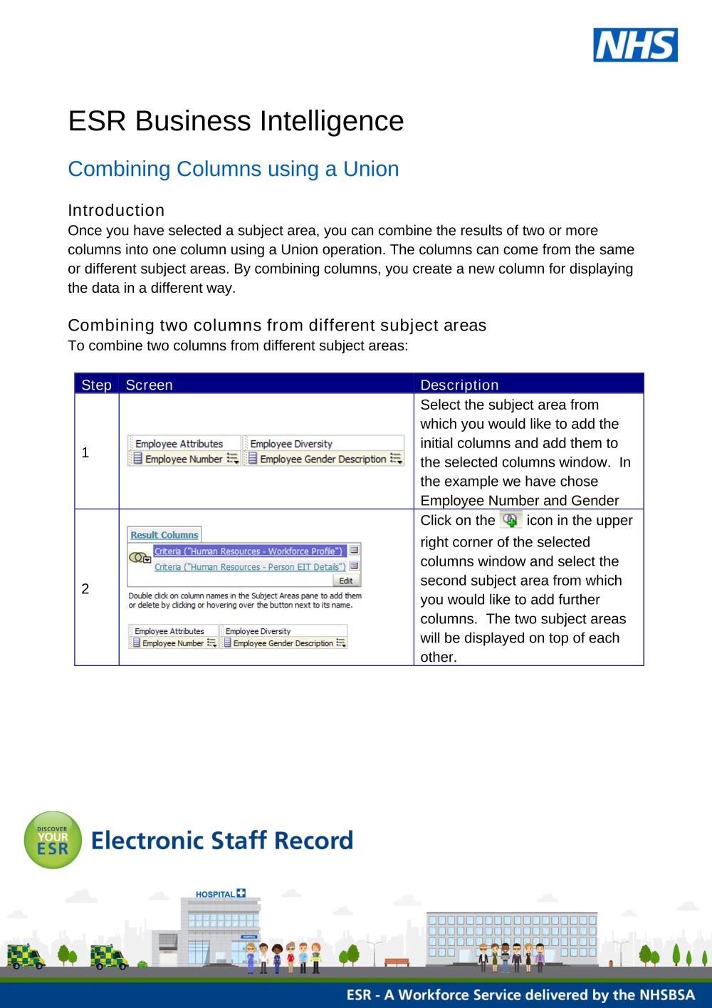 Browse Content - ESR Hub - NHS Electronic Staff Record