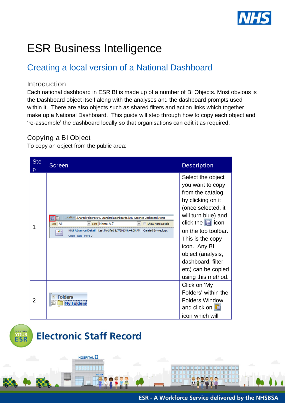 Browse Content - ESR Hub - NHS Electronic Staff Record