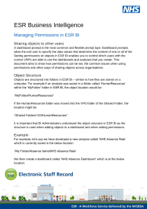 Browse Content - ESR Hub - NHS Electronic Staff Record