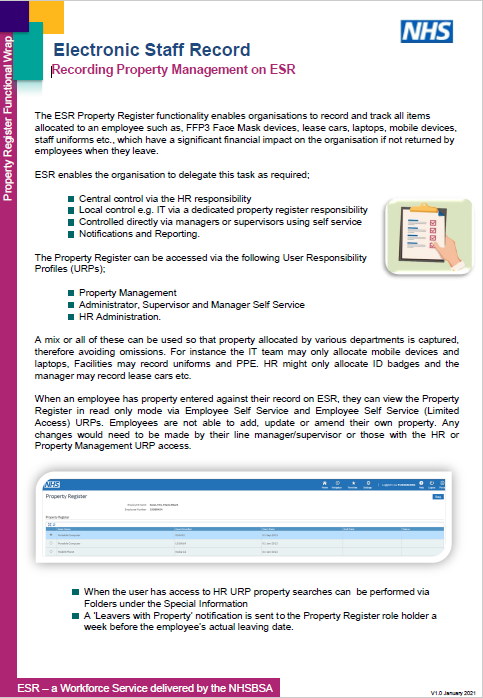 Manager Self Service Functional Guidance - ESR Hub - NHS Electronic ...
