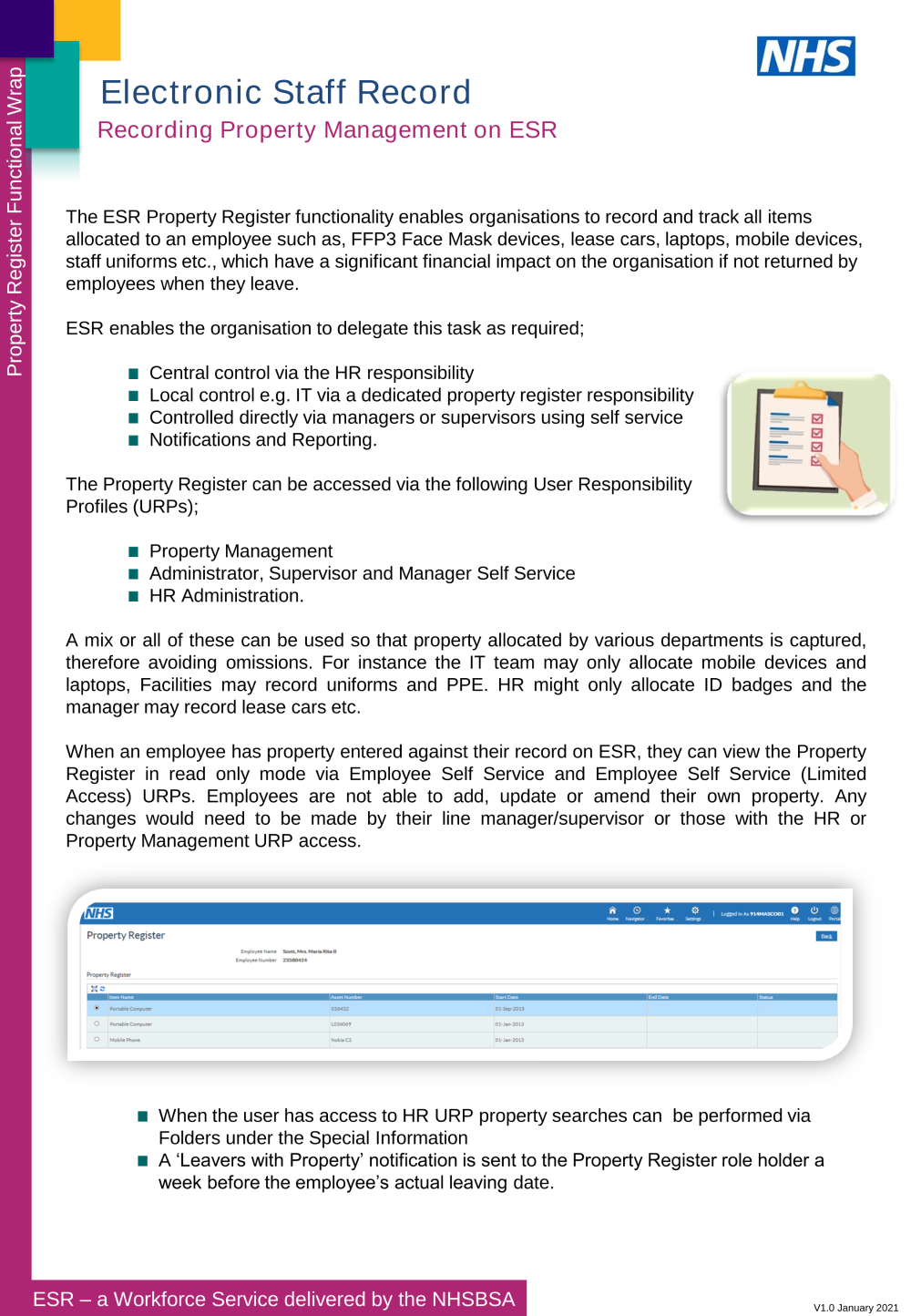 Notification Download - ESR Hub - NHS Electronic Staff Record